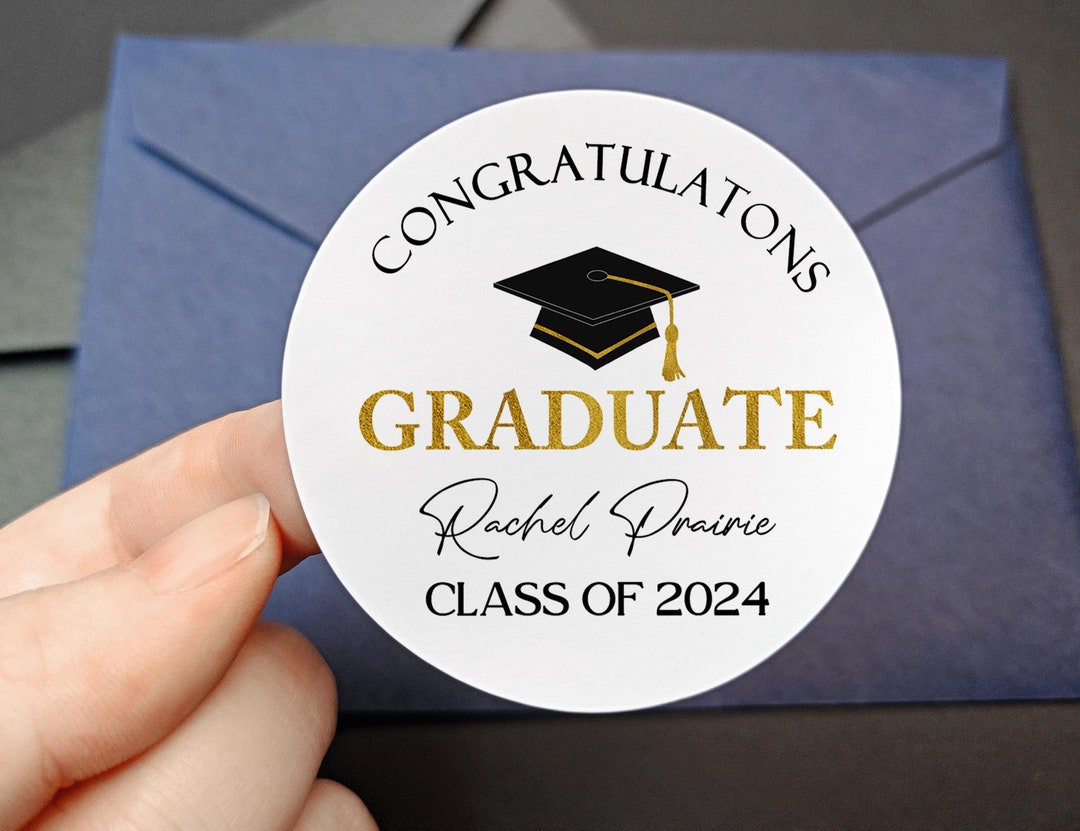 Graduation Stickers/class of 2024/personalized Graduation Sticker ...