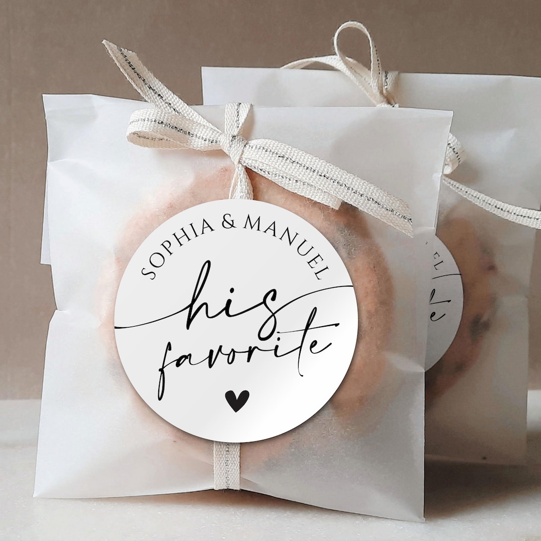Personalized Wedding Favor Stickers/his and Her Favorite Favor Labels ...