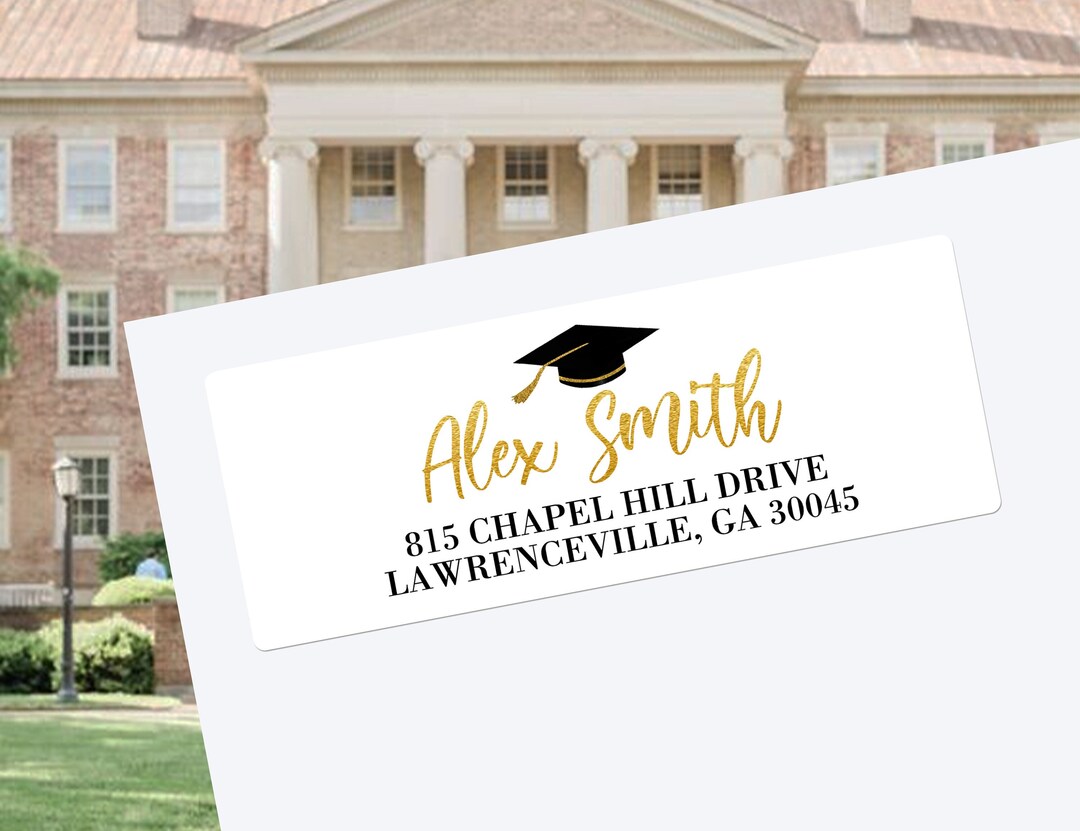 Graduation Mailing Label/graduation Address Labels/clear Address Label ...