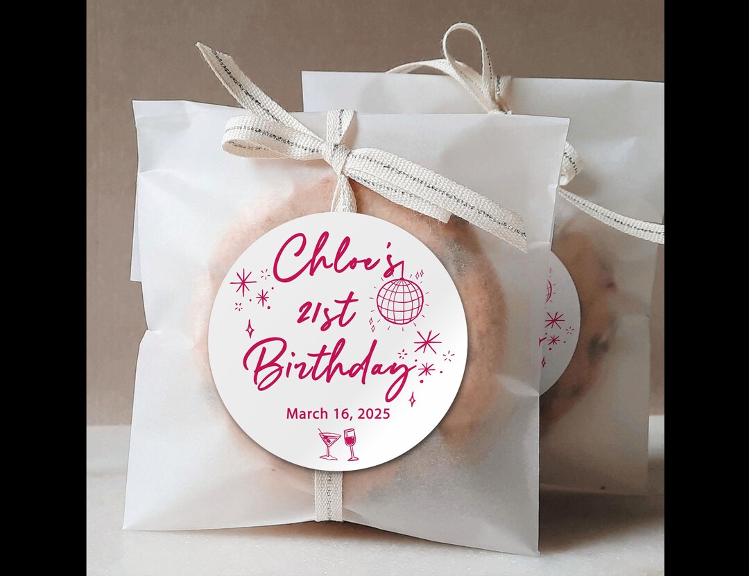 Personalized Birthday Sticker/thank You Birthday Favor Stickers ...