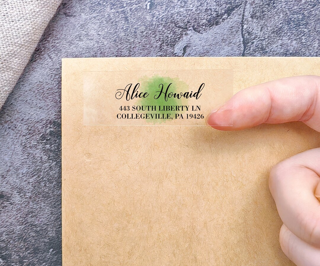 Clear Return Address Labels/address Labels Stickers/watercolor Return ...