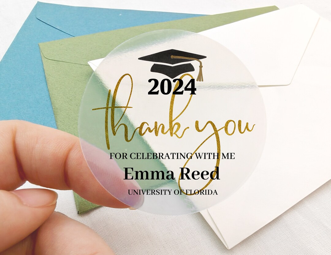 Clear Graduation Stickers/graduation Decorations 2025/custom Graduation ...