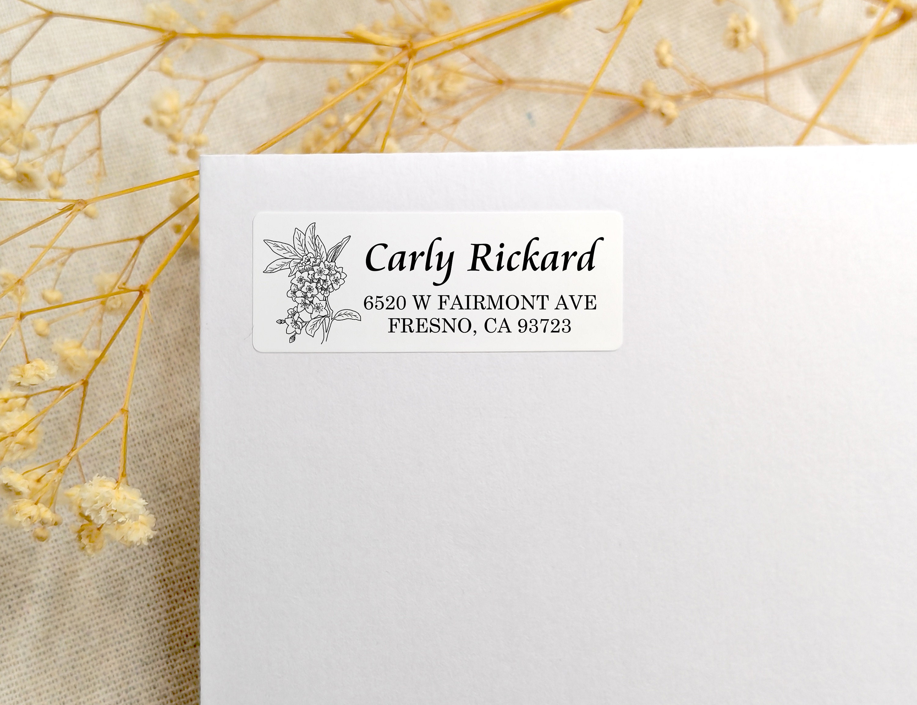 Floral Return Address Labels/american State Flowers Printed Mailing ...