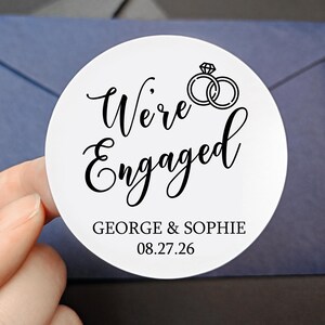 Personalized Stickers for Engagement Favors & Envelopes/custom Gift ...