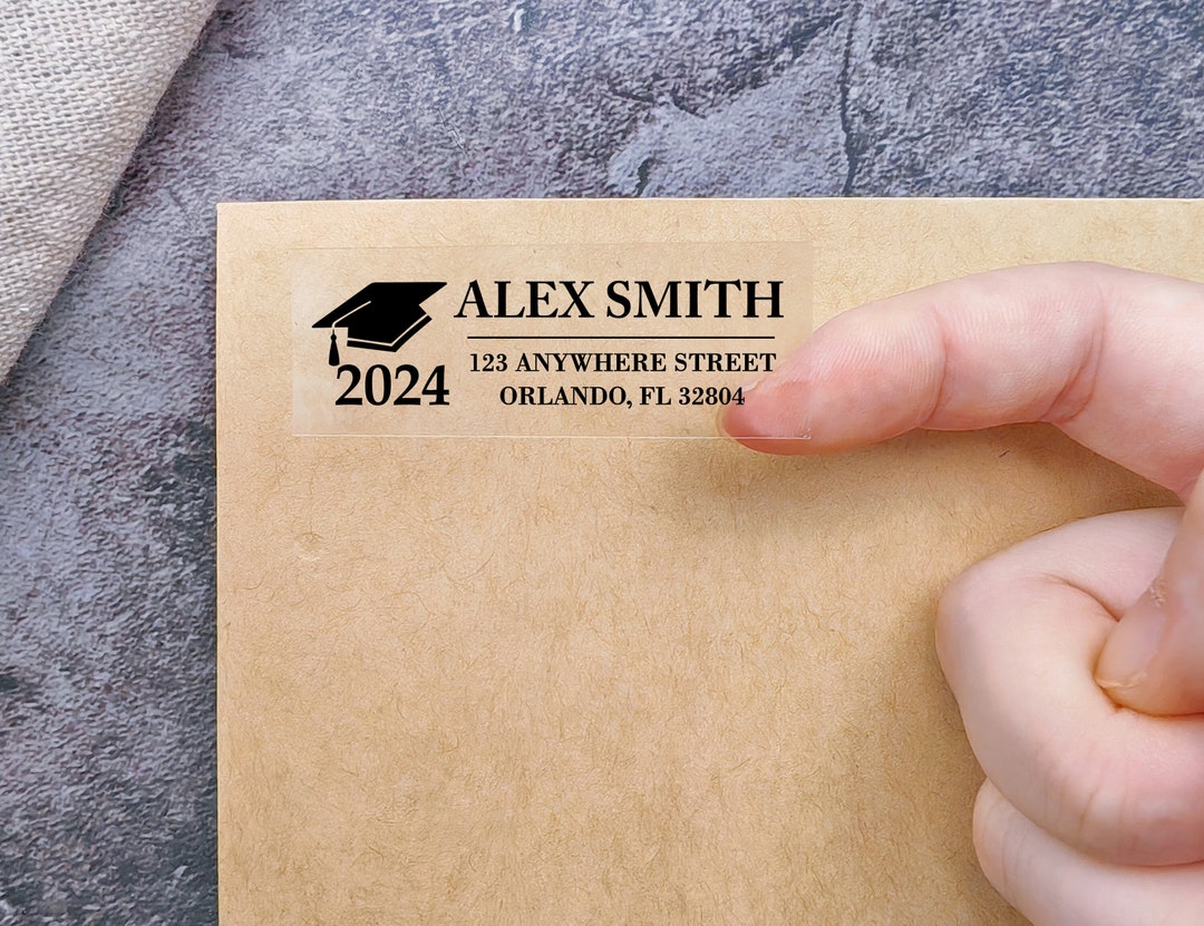 Clear Address Labels for Graduation Return Address Labels Grad Address ...
