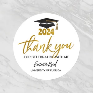 Graduation Stickers/custom Graduation Labels/graduation Decorations ...