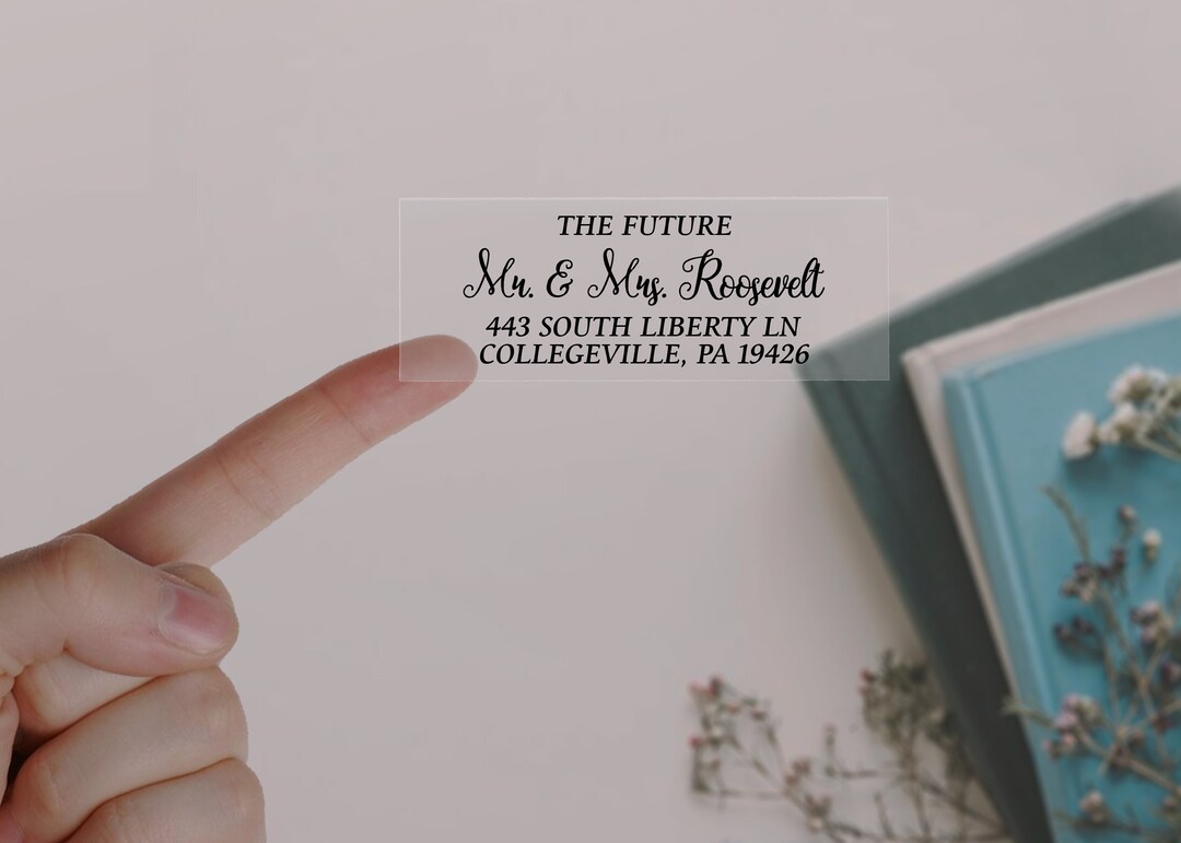 Clear Wedding Address Stickers/custom Return Address Label for Wedding ...