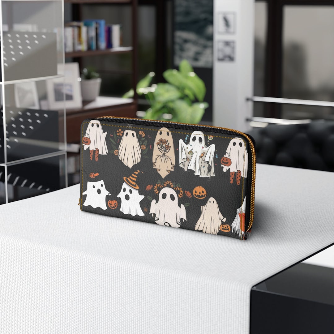 Ghost Zipper Wallet,halloween Zipper Wallet,ghost Wallet,aesthetic Wallet,wallets for Anyone ...
