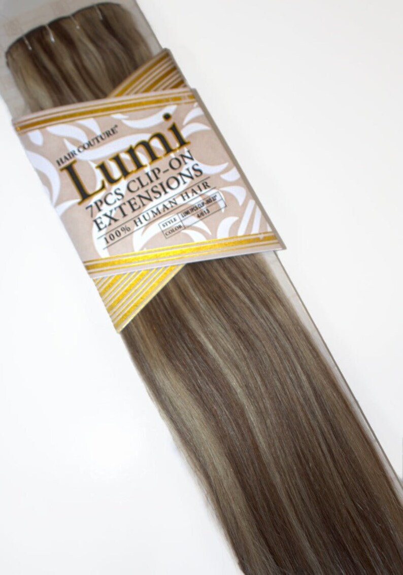 Lumi | Exclusive Highlighted Clip-in Human Hair Extensions 22" - Etsy