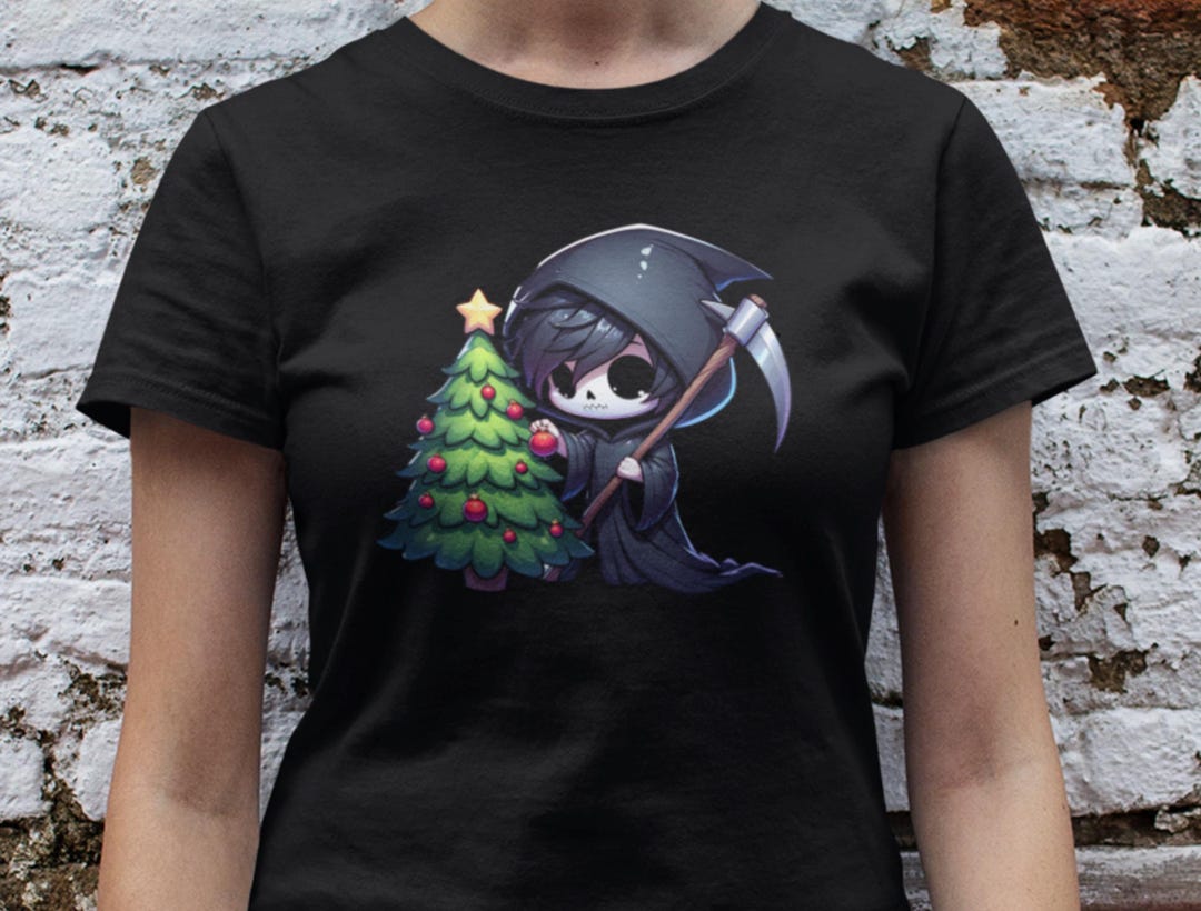 Grim Reaper T-shirt Emo T-shirt Christmas Shirt Emo Grim Reaper Tee ...