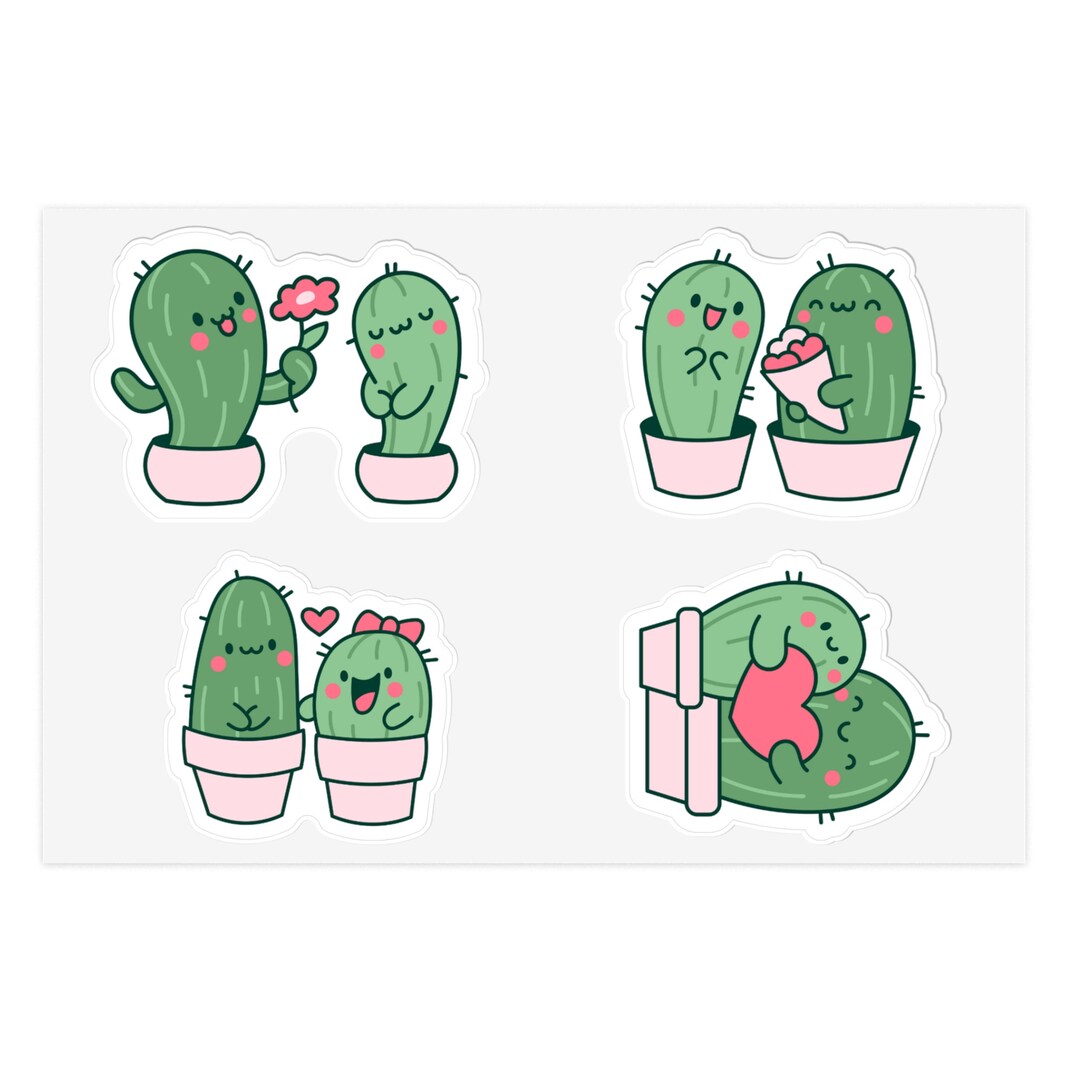 Cute Cactus Stickers, Cactus Vinyl Stickers, Cactus Designs, Laptop ...