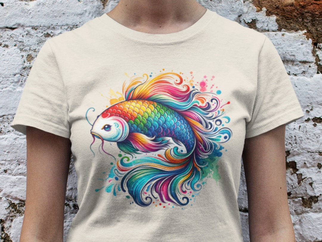 Boho Watercolor Koi T-shirt Koi Fish Shirt Boho Japanese Koi Fish Tee ...