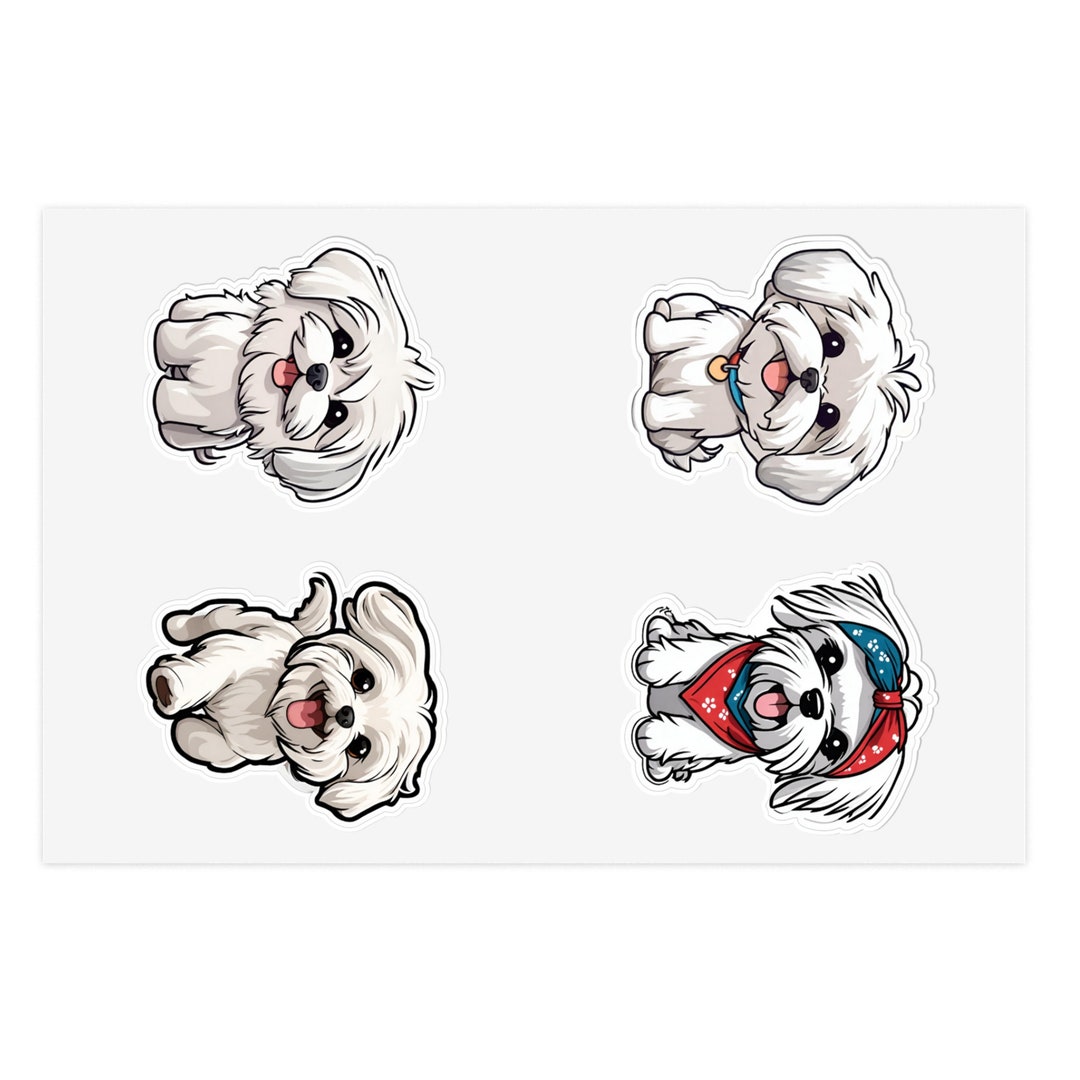 Maltese Stickers, Maltese Vinyl Stickers, Maltese Decals, Laptop Decals ...