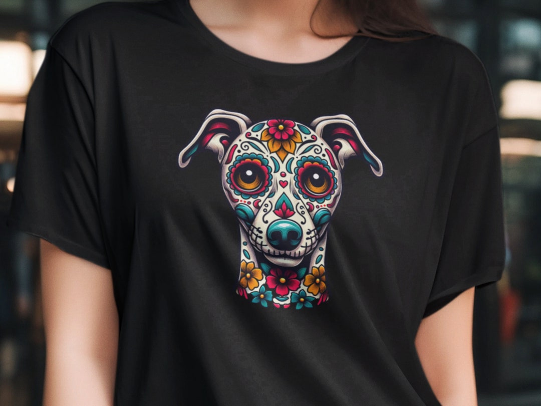Greyhound Shirt Greyhound T-shirt Greyhound Lover Gift Day of the Dead ...