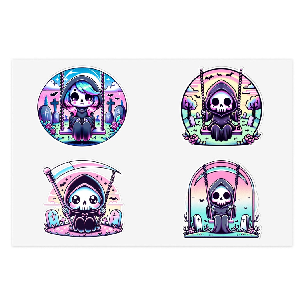 Grim Reaper Stickers Graveyard Stickers Goth Aesthetic Gift for Teen ...