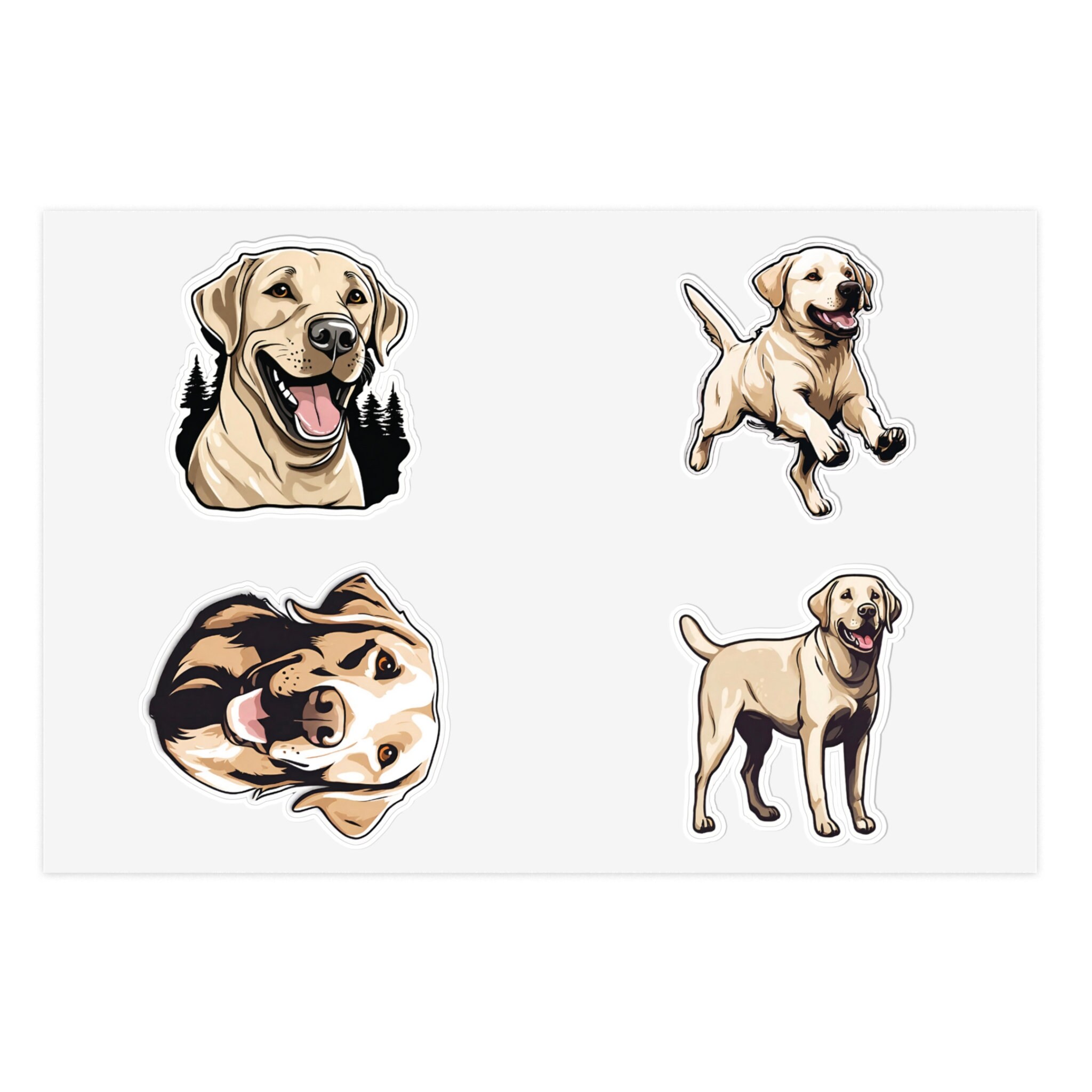 Labrador Retriever Sticker, Vinyl Stickers, Dog Breed Design, Laptop ...