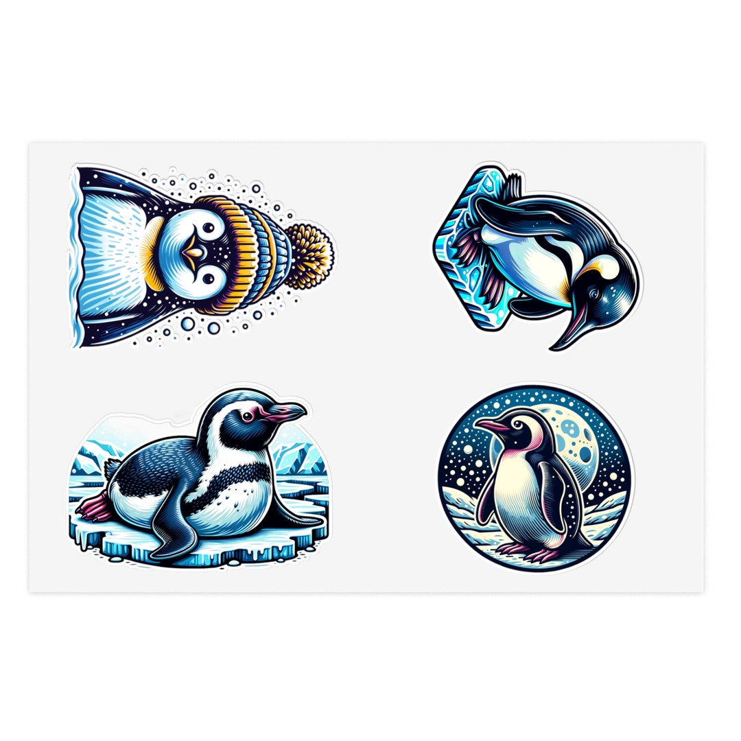 Penguin Stickers Penguin Decals Penguin Lover Gift Cute Penguin ...
