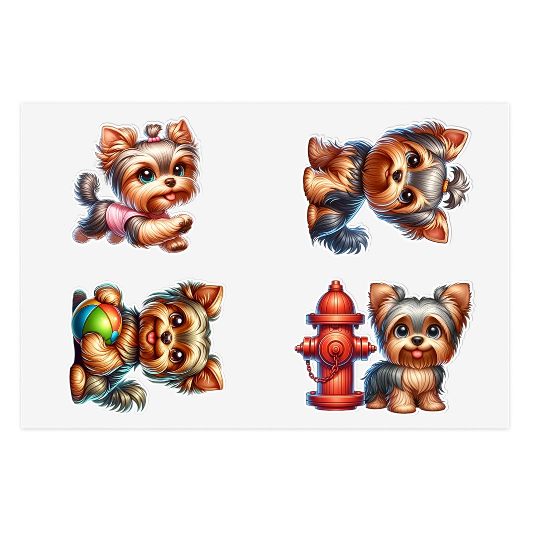 Yorkie Dog Stickers Yorkie Dog Decals Yorkie Dog Mom Gift Yorkie Dog ...