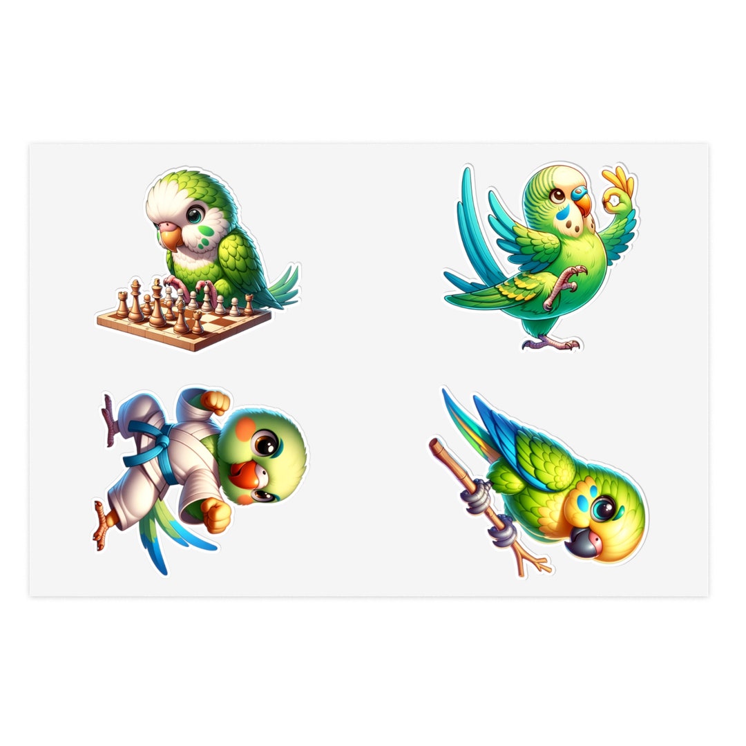 Parakeet Stickers Parakeet Decals Parakeet Mom Gift Parakeet Dad Gift ...