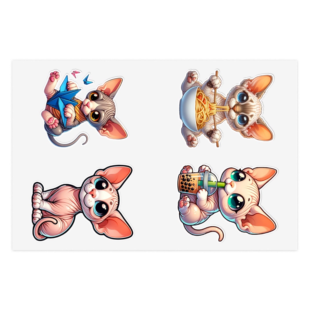 Sphynx Cat Stickers Sphynx Cat Vinyl Stickers Sphynx Cat Decals Laptop ...