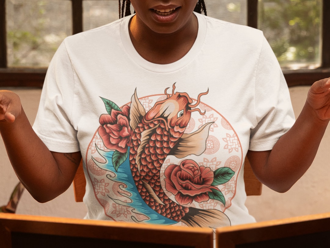 Koi Fish Shirt Japanese Koi Fish Shirt Fish T-shirt Japanese Shirt Koi ...