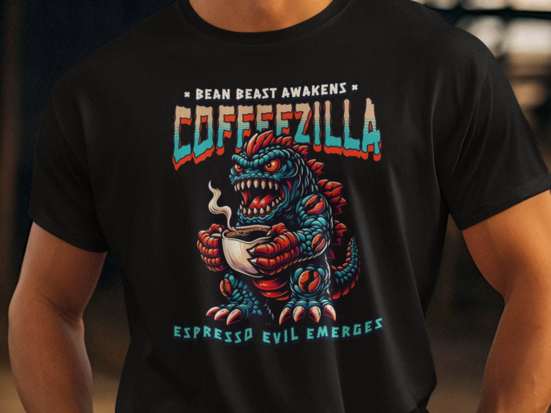 Coffeezilla Tshirt Java Lover Clothing Coffee Mom Apparel Monster ...
