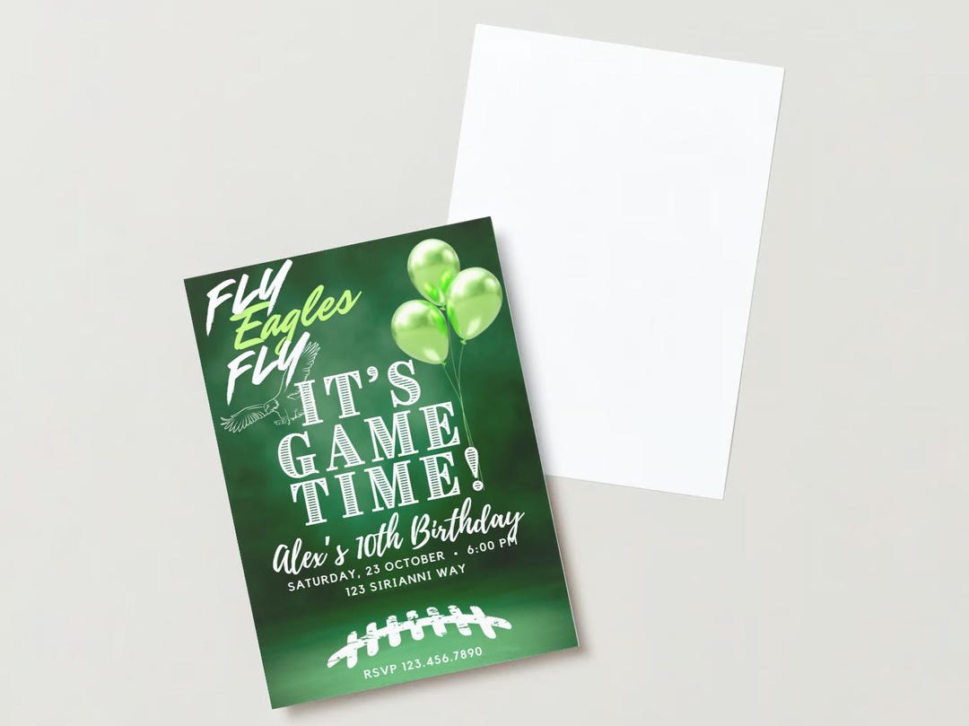 Philadelphia Eagles Party Invitation - Etsy