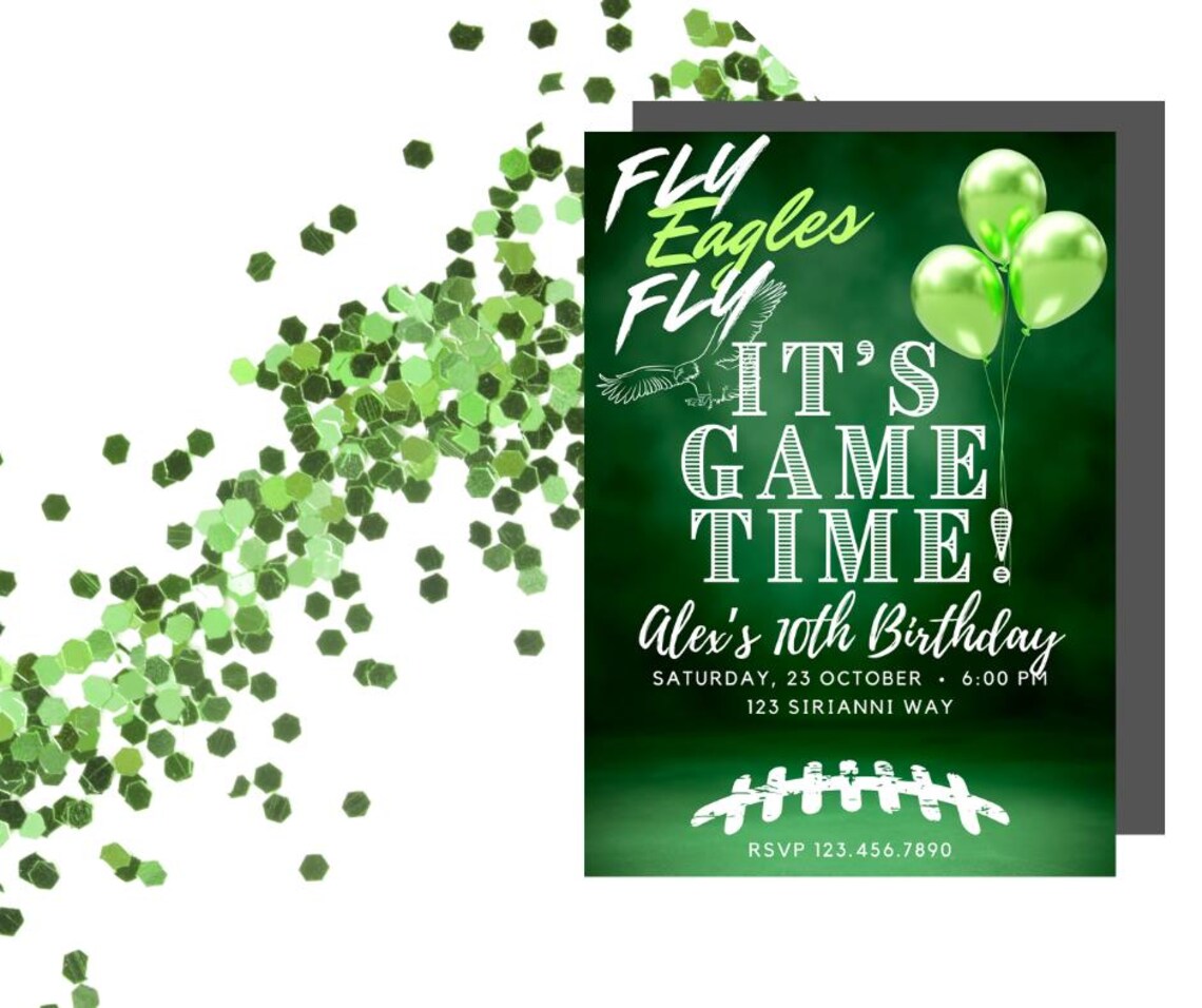 Philadelphia Eagles Party Invitation - Etsy