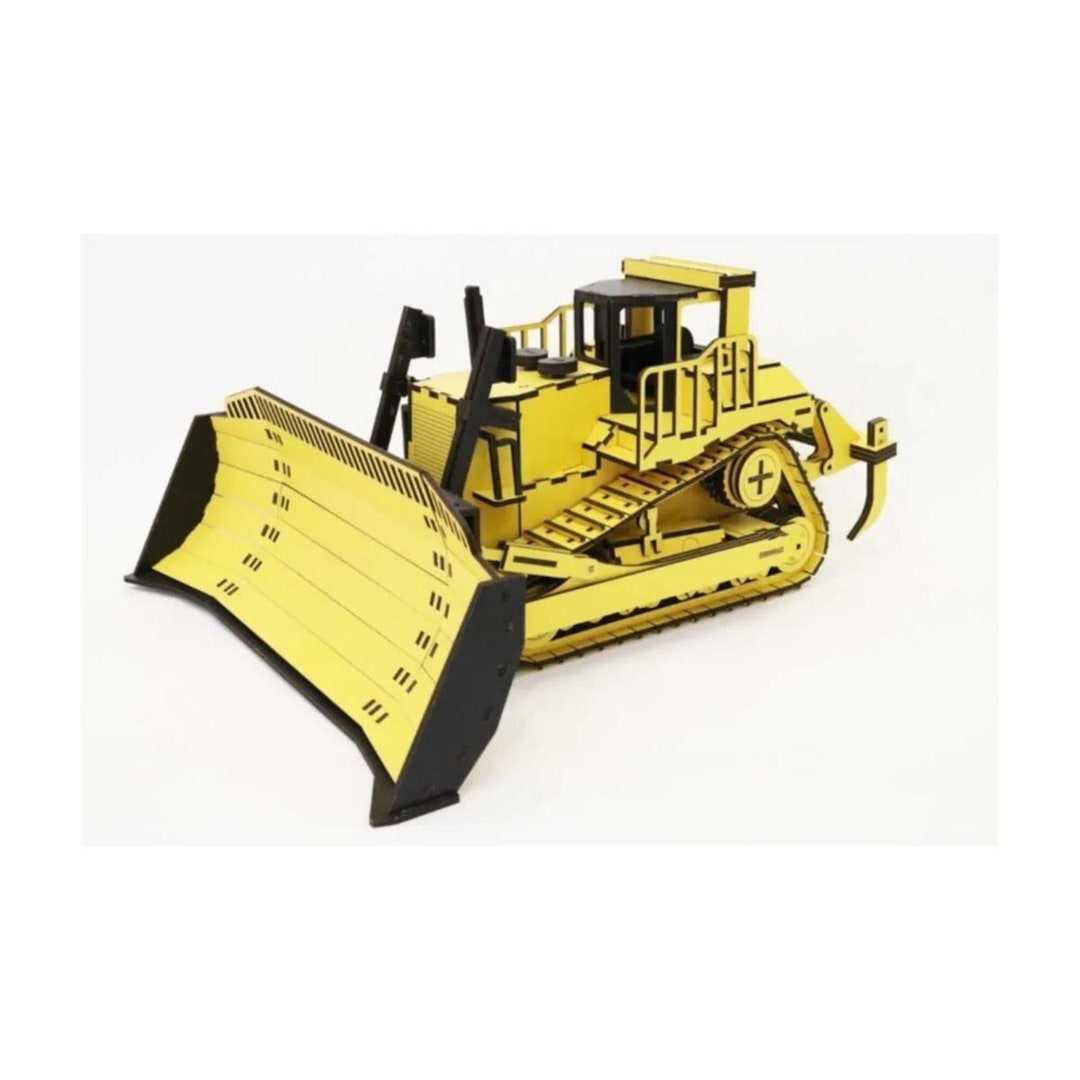 3D Wooden Puzzle, Full Size Bulldozer, 3D Bulldozer DIY, 3D Puzzle, DIY ...
