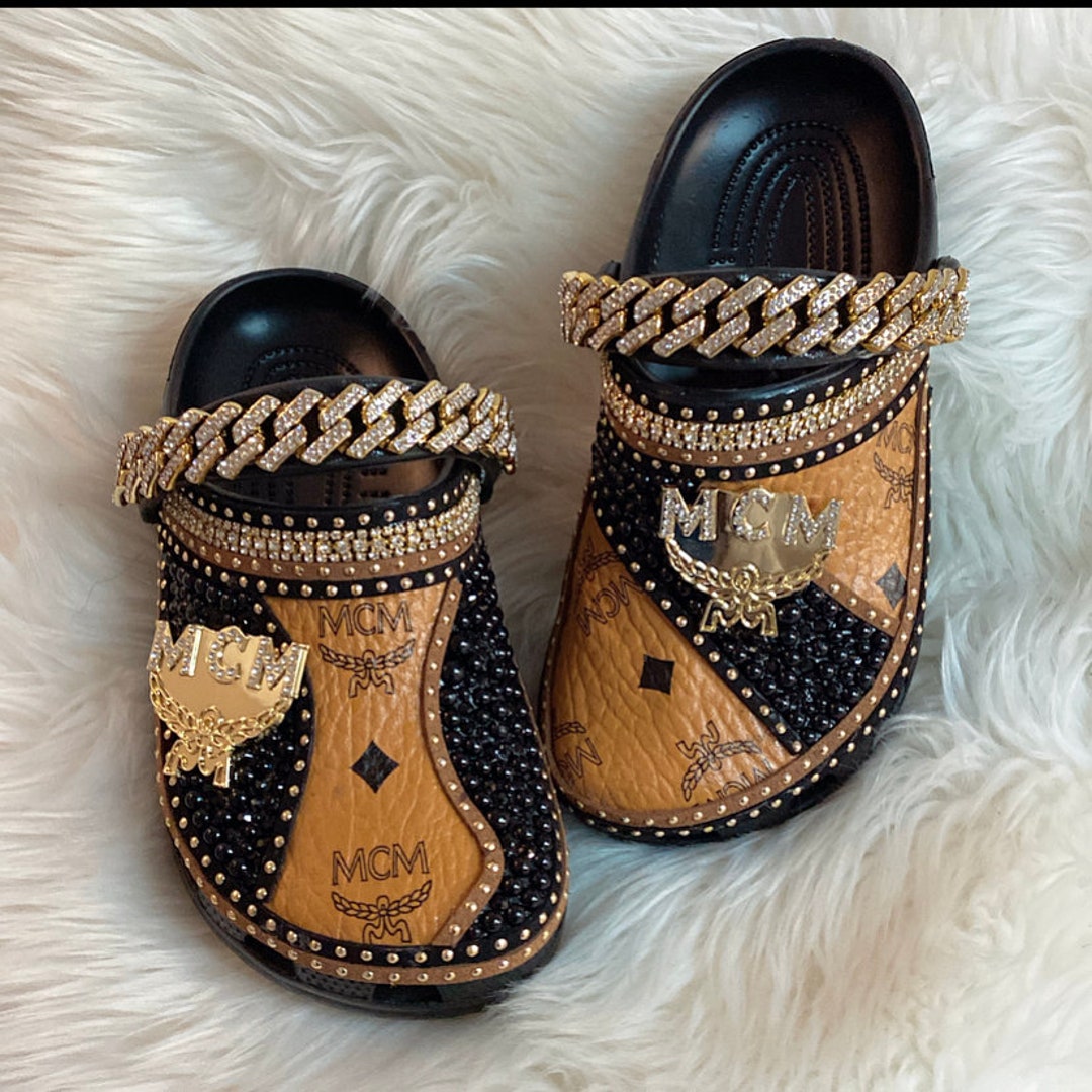 MCM Inspired Crocs - Etsy