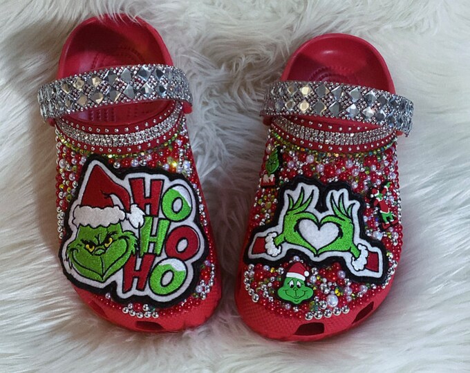 Grinch Crocs - Etsy