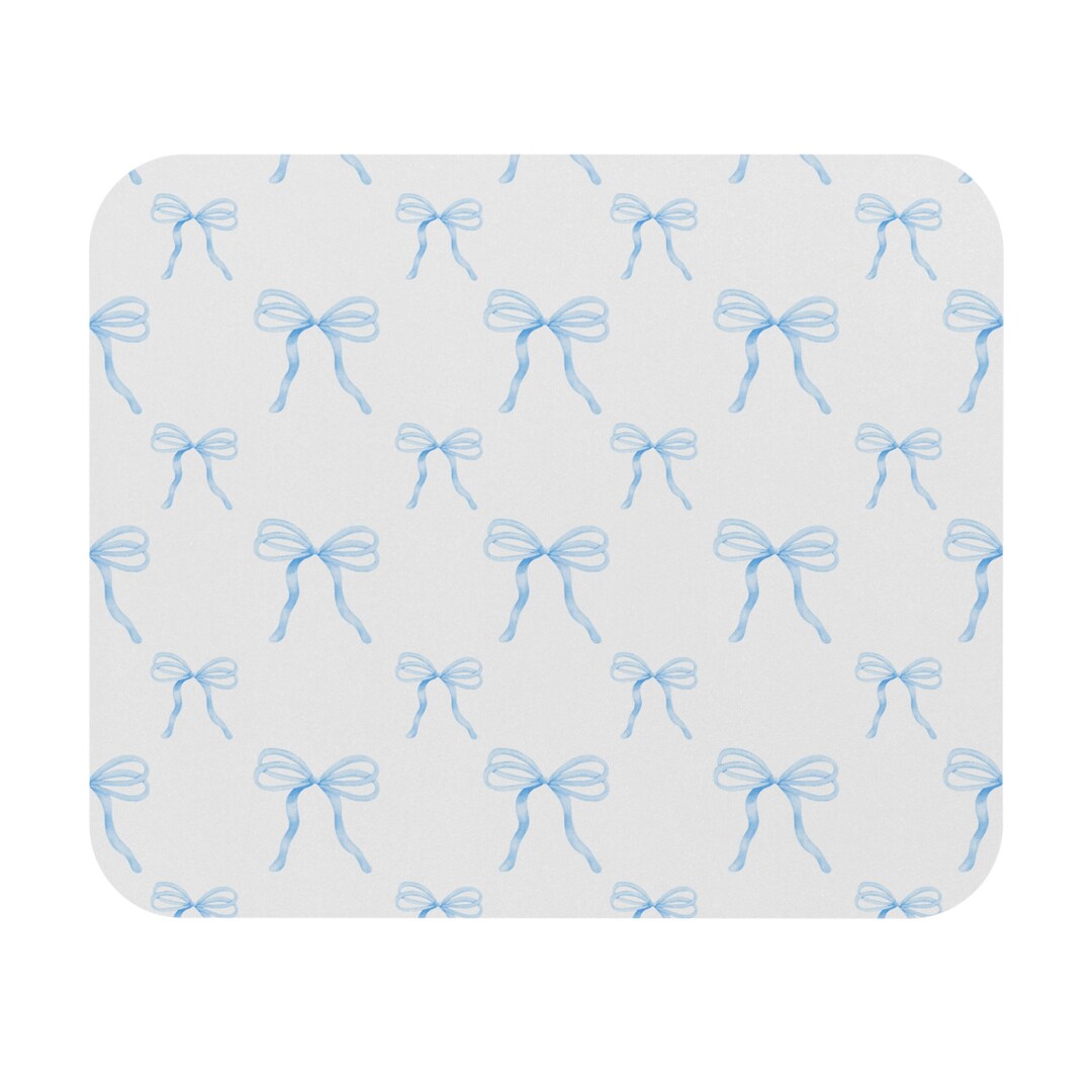 Coquette Mousepad Bow Coquette Gift Cute Mouse Pad Baby Blue Desk Mat ...