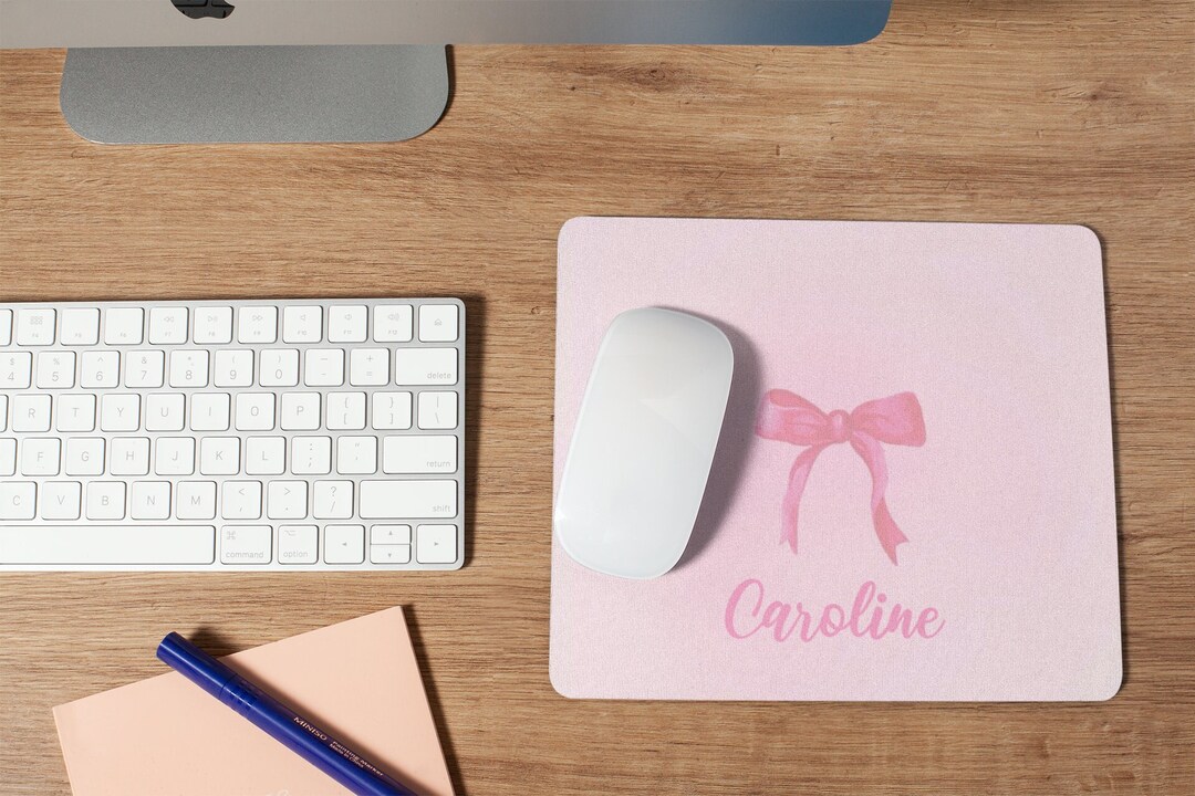 Coquette Desk Mat Personalized Coquette Gift Cute Mouse Pad Pink Desk ...
