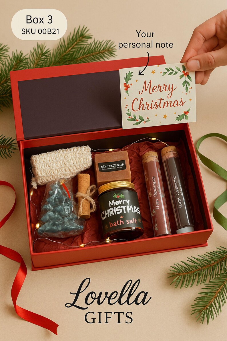 Christmas Self Care Gift Box – Holiday Spa Relaxation Basket With ...