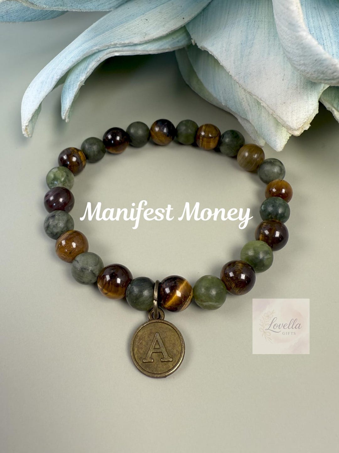 Tigers Eye Jade Bracelet: Prosperity, Friendship, Chakra Prosperity ...