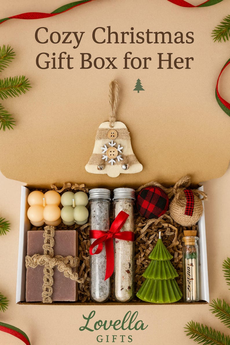 Winter Spa Gift Box for Her – Cozy Self Care Set With Bubble Candle ...