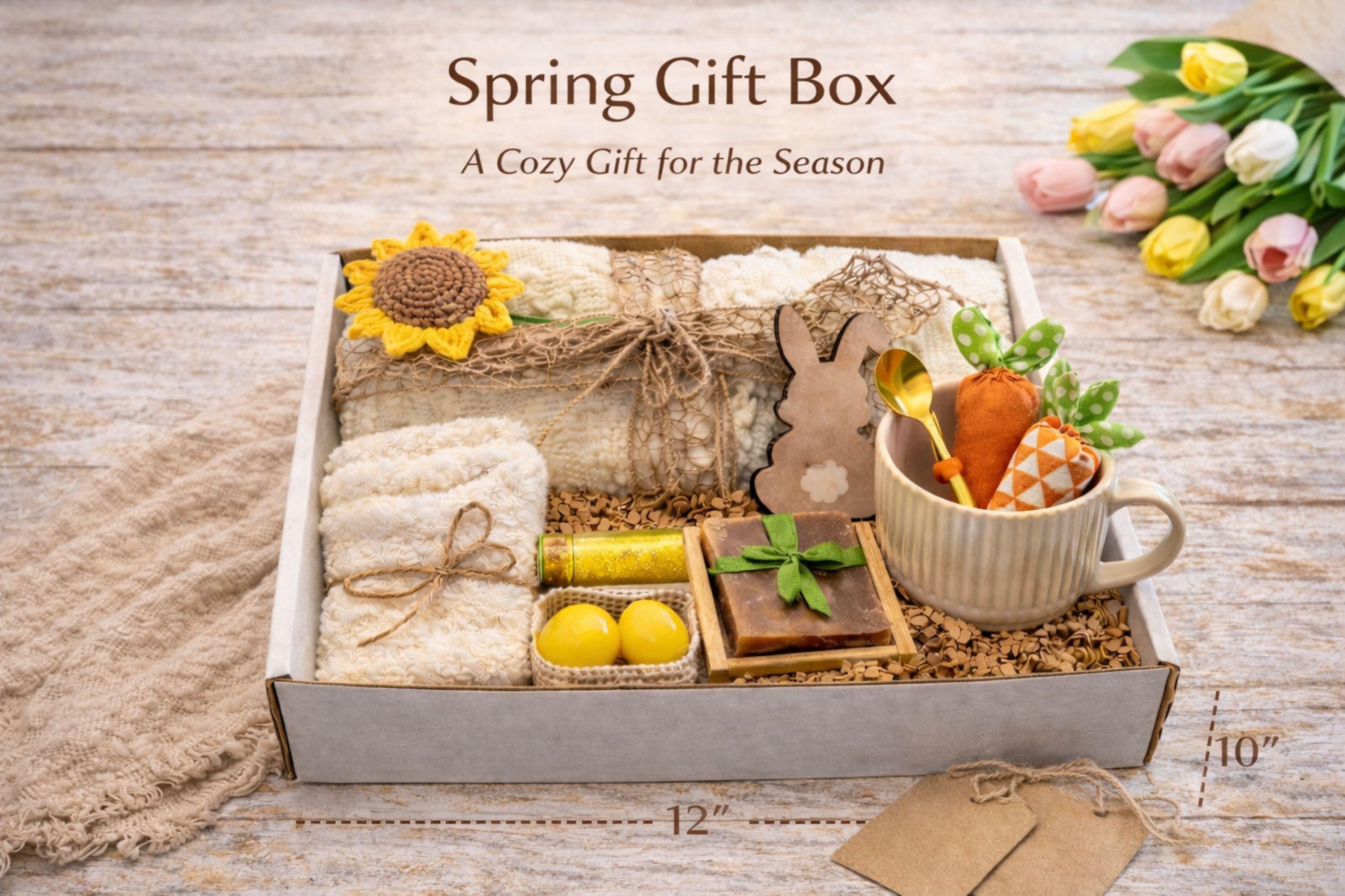Spring Gift Box for Mom – Spring Self Care Gift Basket – Cozy Spa Gift ...