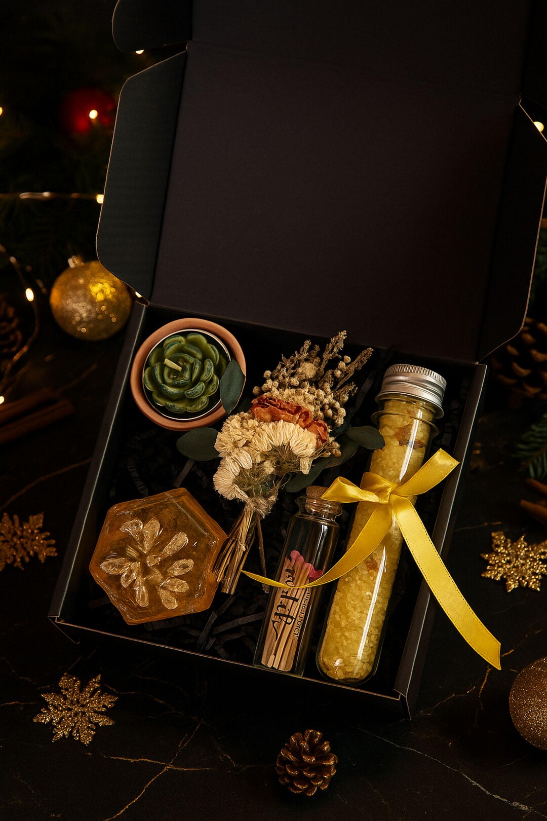 Christmas Spa Gift Box – Holiday Self Care Set With Blanket Soap Candle ...