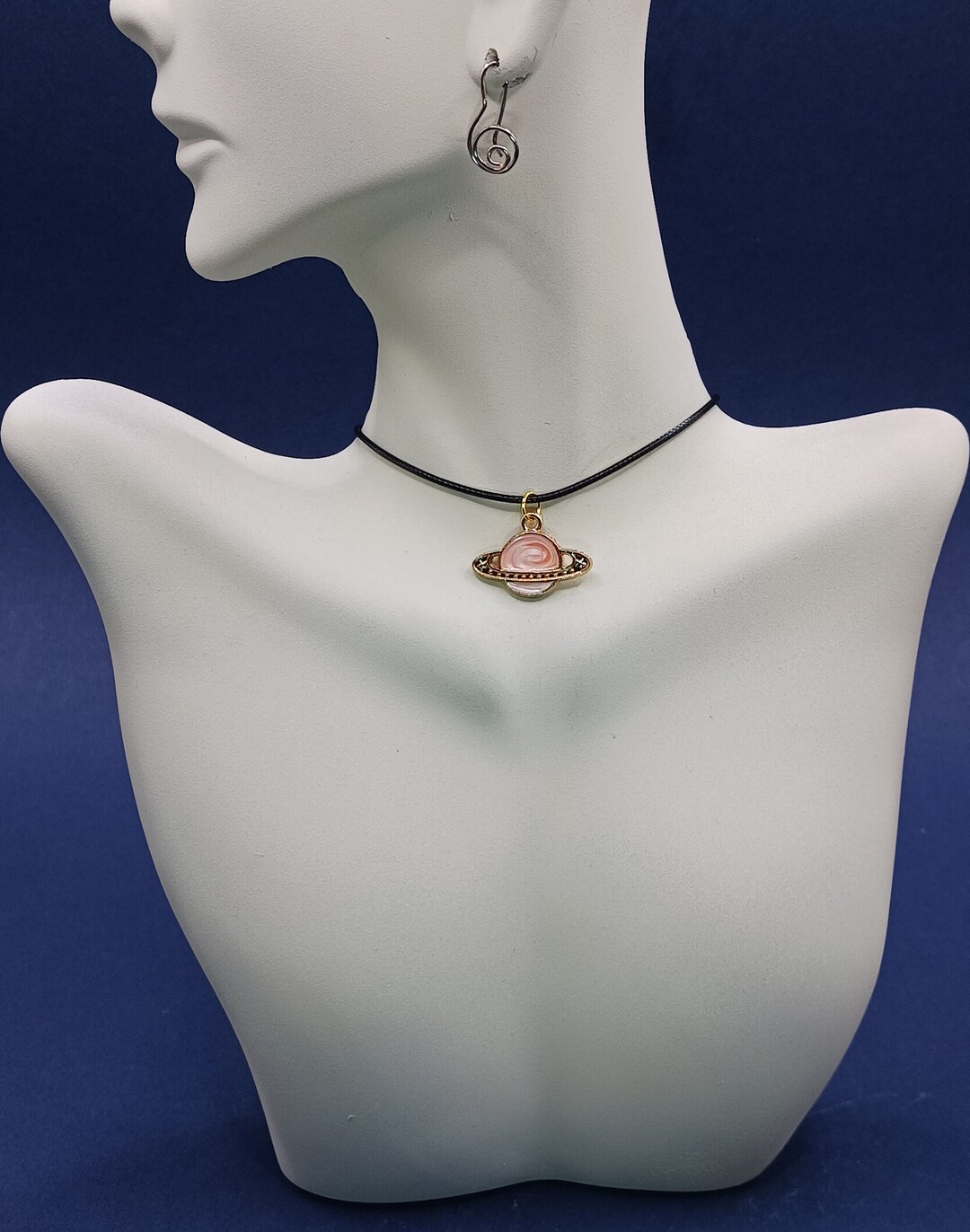 Saturn Necklace, Saturn Pendant, Y2K Necklace, Saturn Charm, Space ...