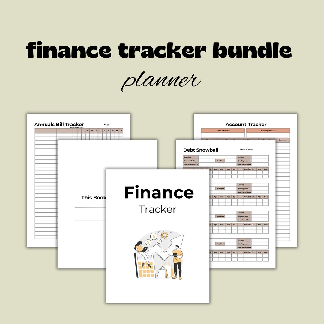 Editable Finance Planner Bundle | Digital PDF, Fillable | Budget ...