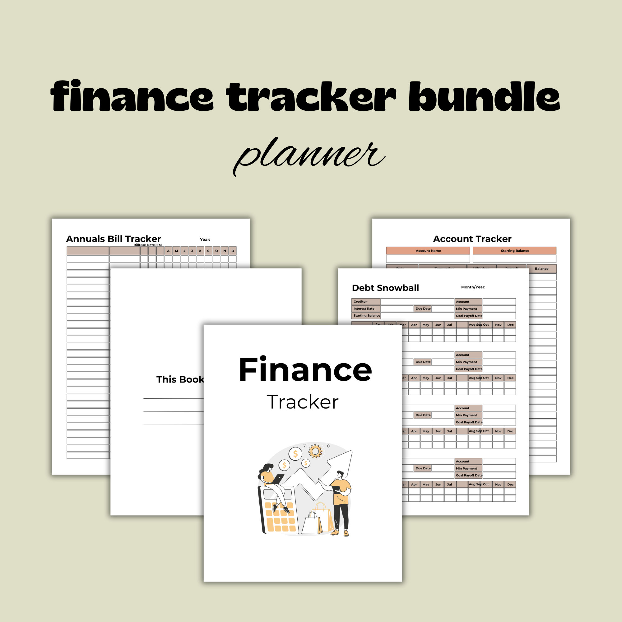 Editable Finance Planner Bundle | Digital PDF, Fillable | Budget ...