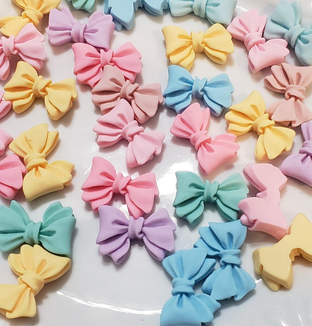 Pastel Bow Cabochons - Etsy