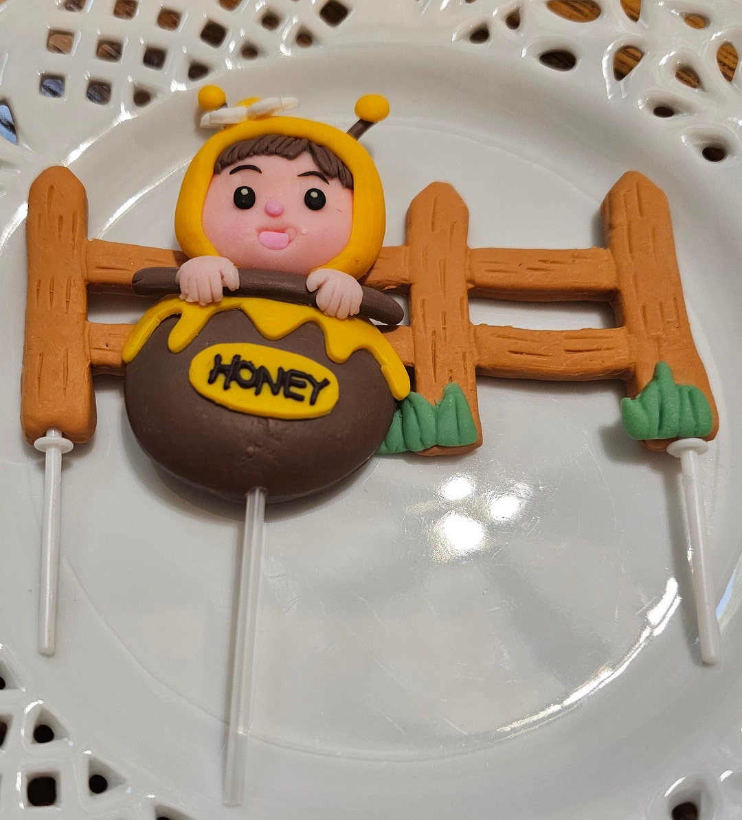Bee Honey Cake Topper, Fence Topper,cake Decorating Supplies - Etsy