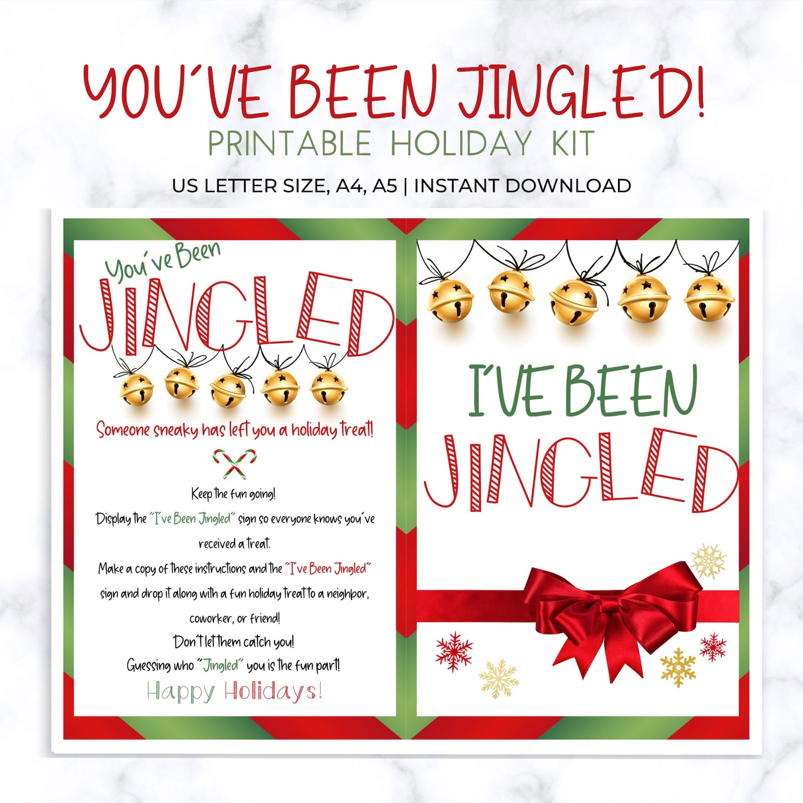 You've Been Jingled Printable, Christmas Printable, I've Been Jingled ...