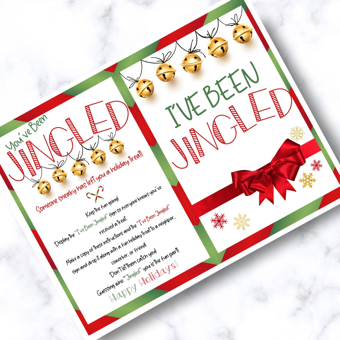 You've Been Jingled Printable, Christmas Printable, I've Been Jingled ...