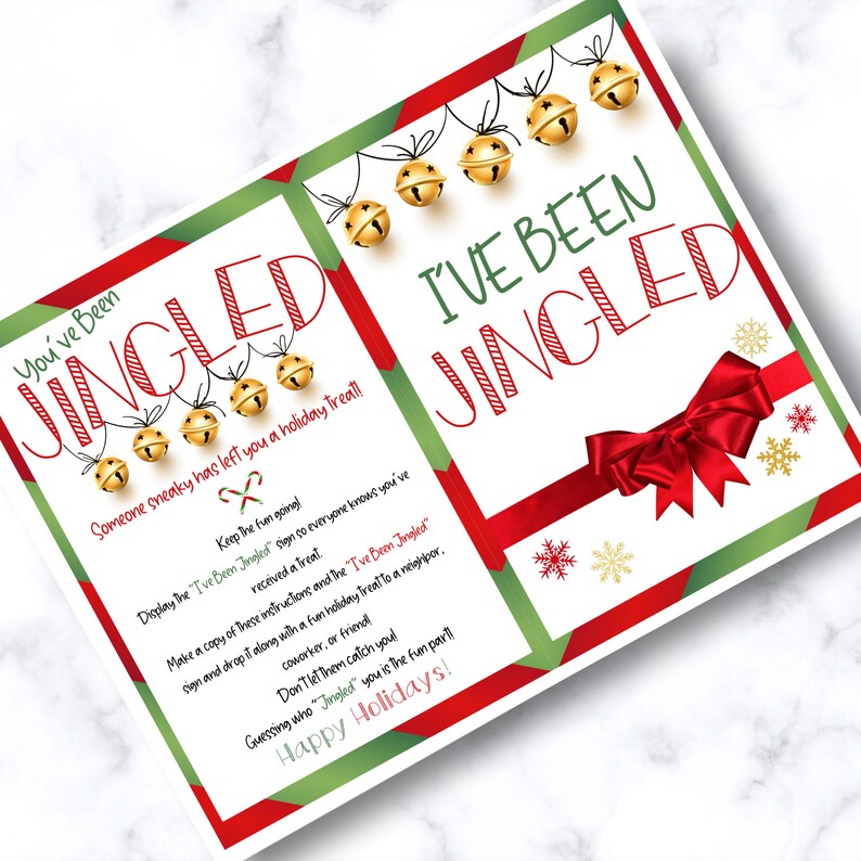 You've Been Jingled Printable, Christmas Printable, I've Been Jingled ...