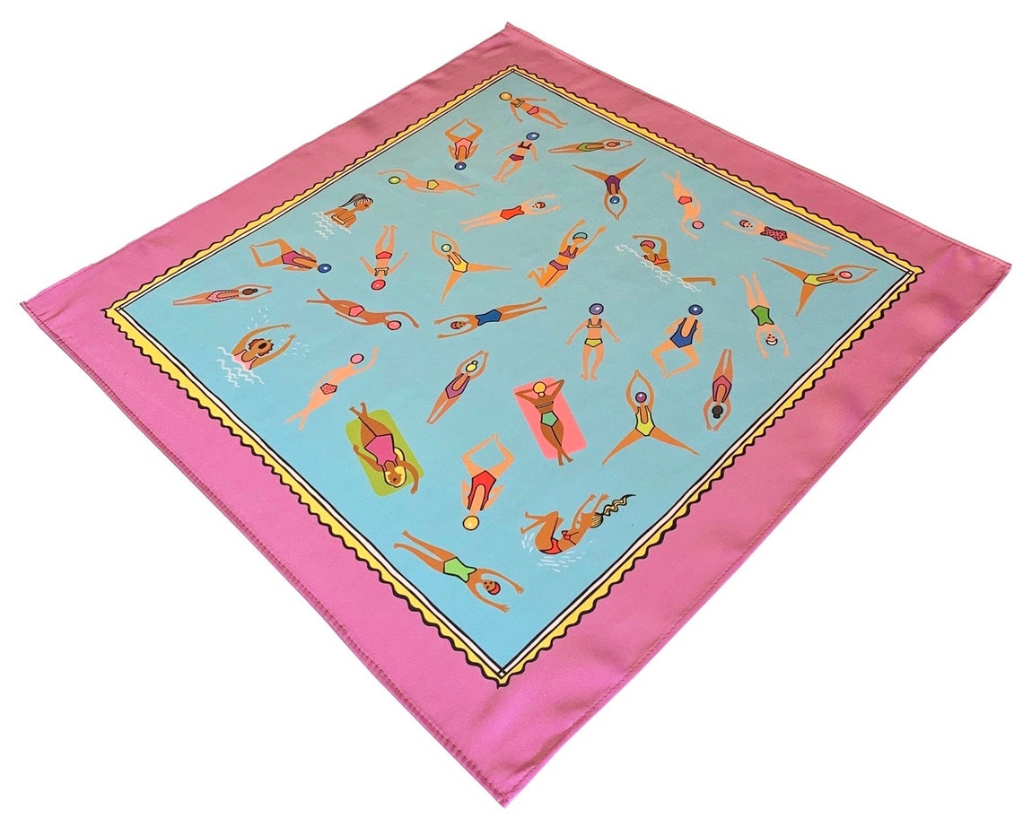 Swimming Pool Scarf Summer Scarf Blue Scarf Funny Scarf - Etsy