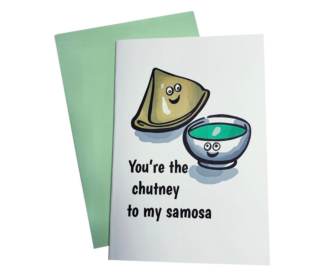 Samosa Greeting Card, Funny Card, Love Cards, Blank Card, Personalized ...