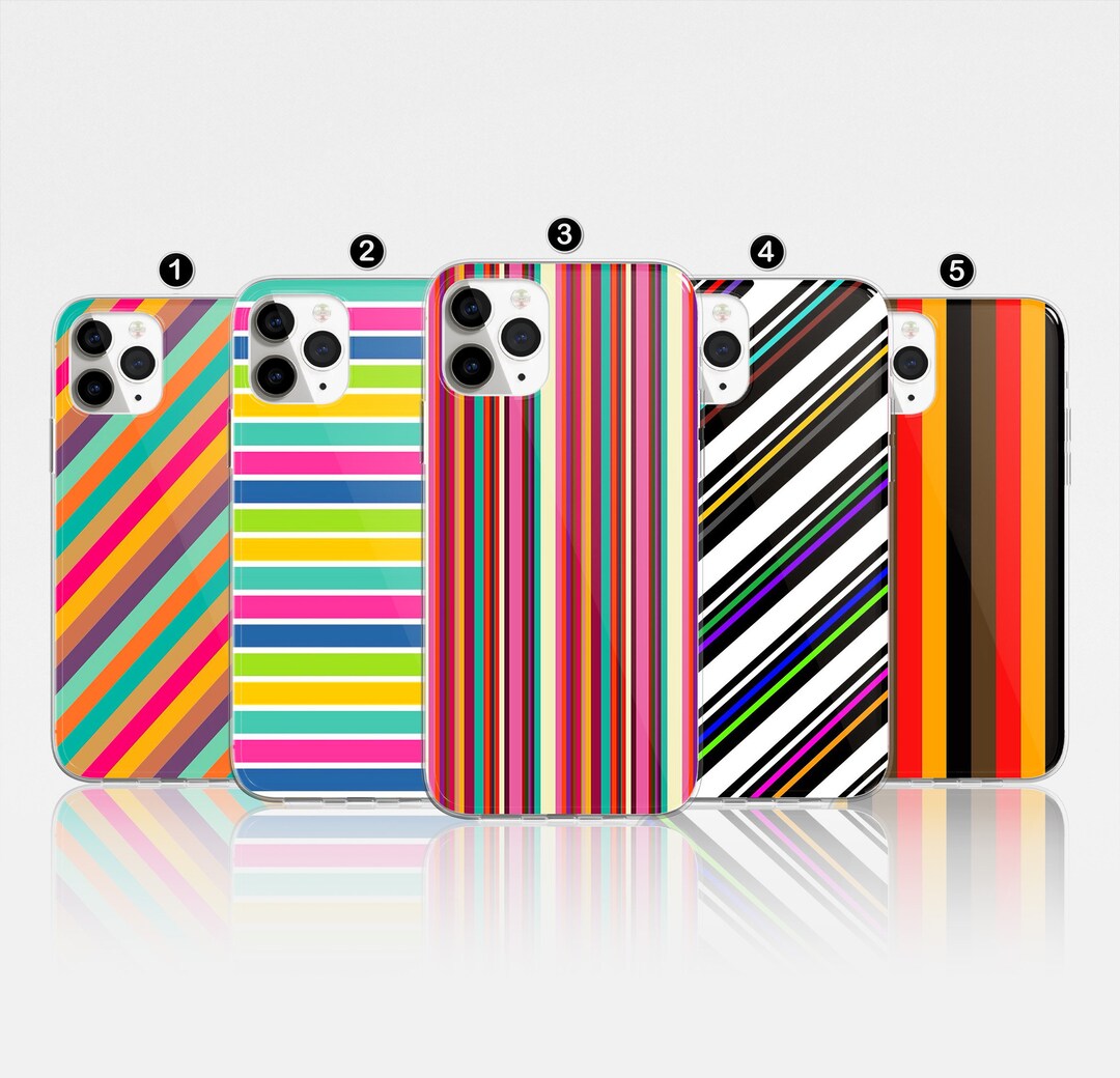 Stripe Phone Case Aesthetic Modern Striped Cover for iPhone 15 Pro Max ...