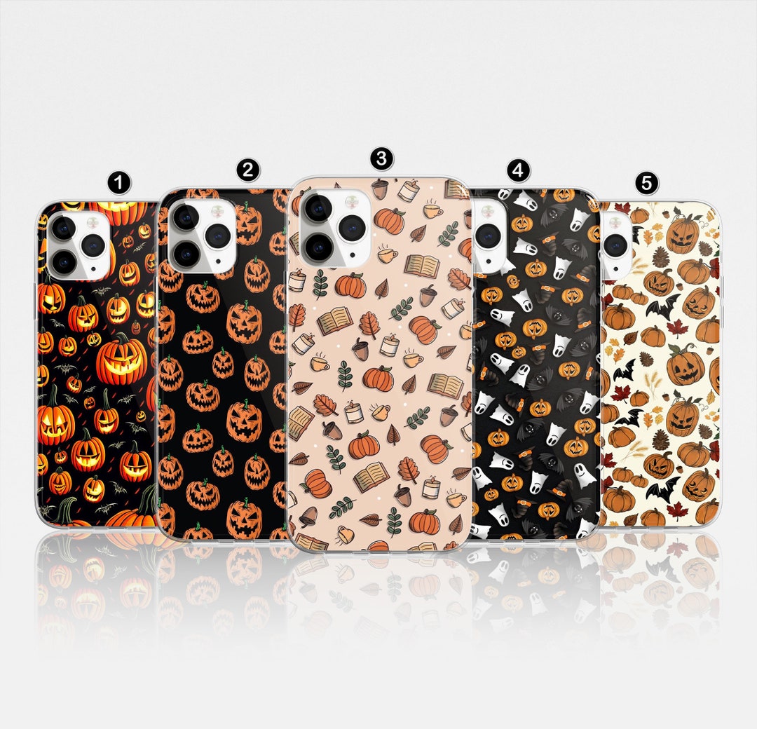 Autumn Halloween Phone Case Pumpkin Pattern Cover Fit for iPhone 15 Pro ...